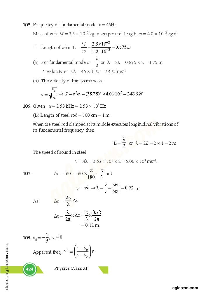 Class 11 Physics Notes for Oscillations and Waves (PDF) - Study ...