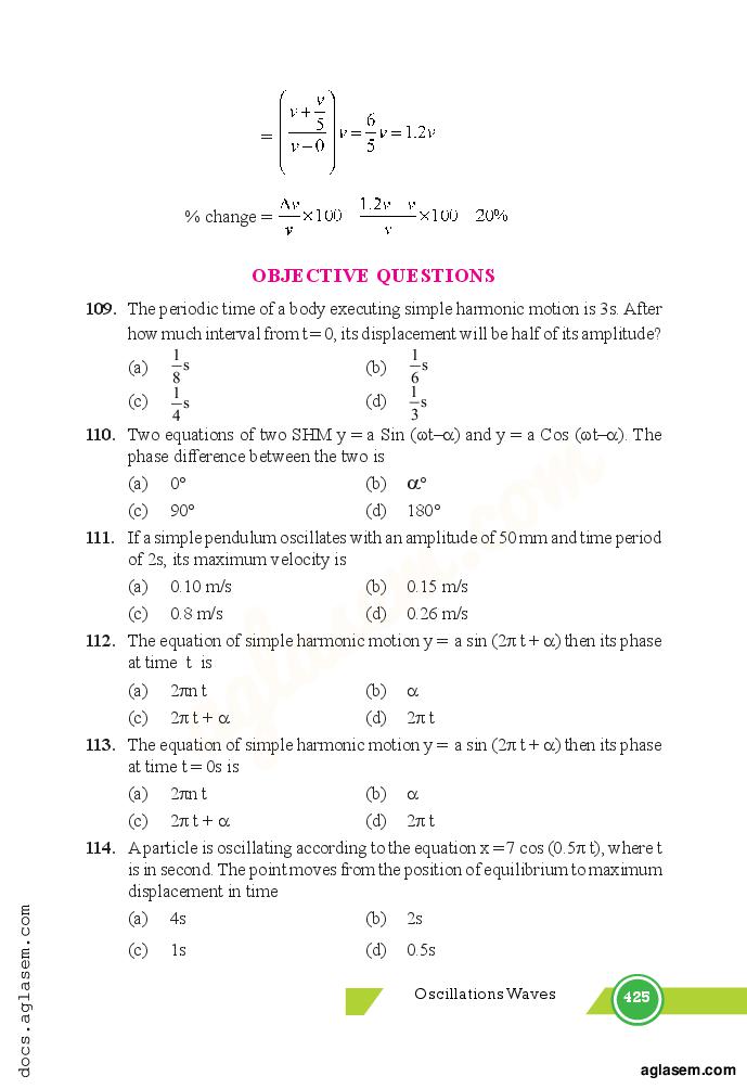 Class 11 Physics Notes for Oscillations and Waves (PDF) - Study ...