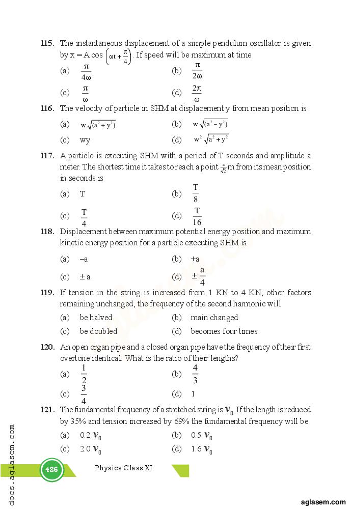 Class 11 Physics Notes for Oscillations and Waves (PDF) - Study ...