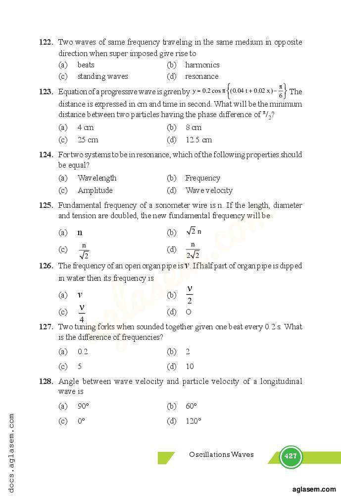 Class 11 Physics Notes for Oscillations and Waves (PDF) - Study ...