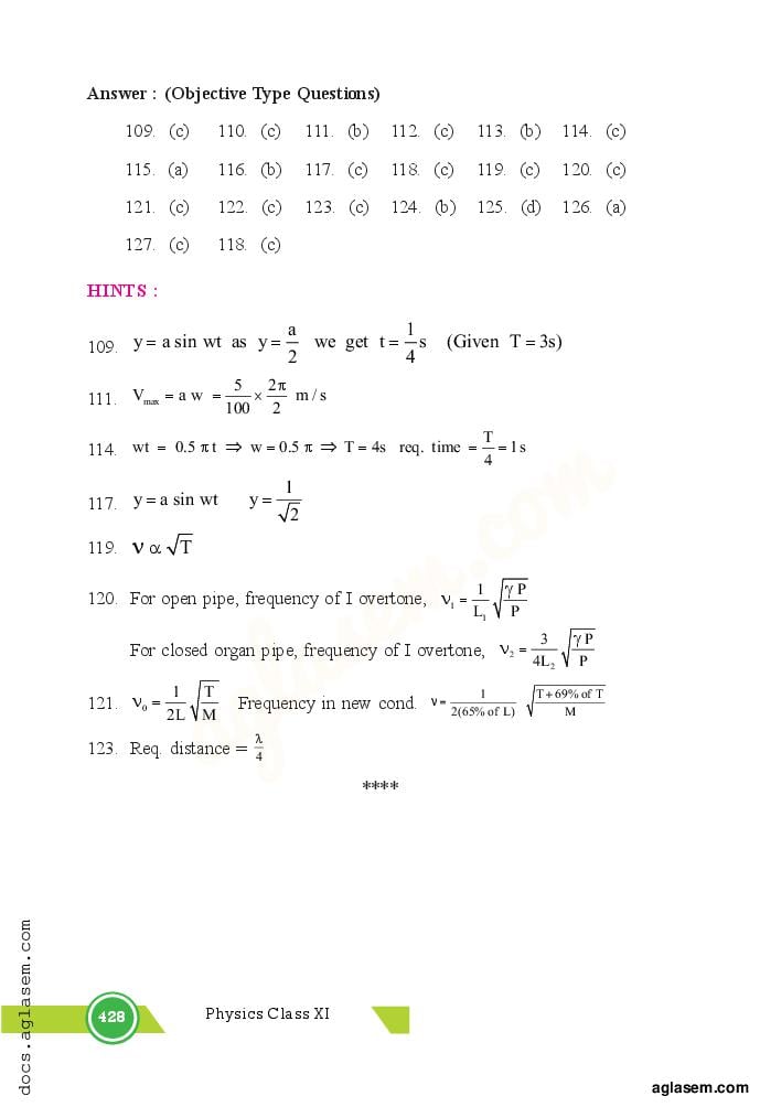 Class 11 Physics Notes for Oscillations and Waves (PDF) - Study ...
