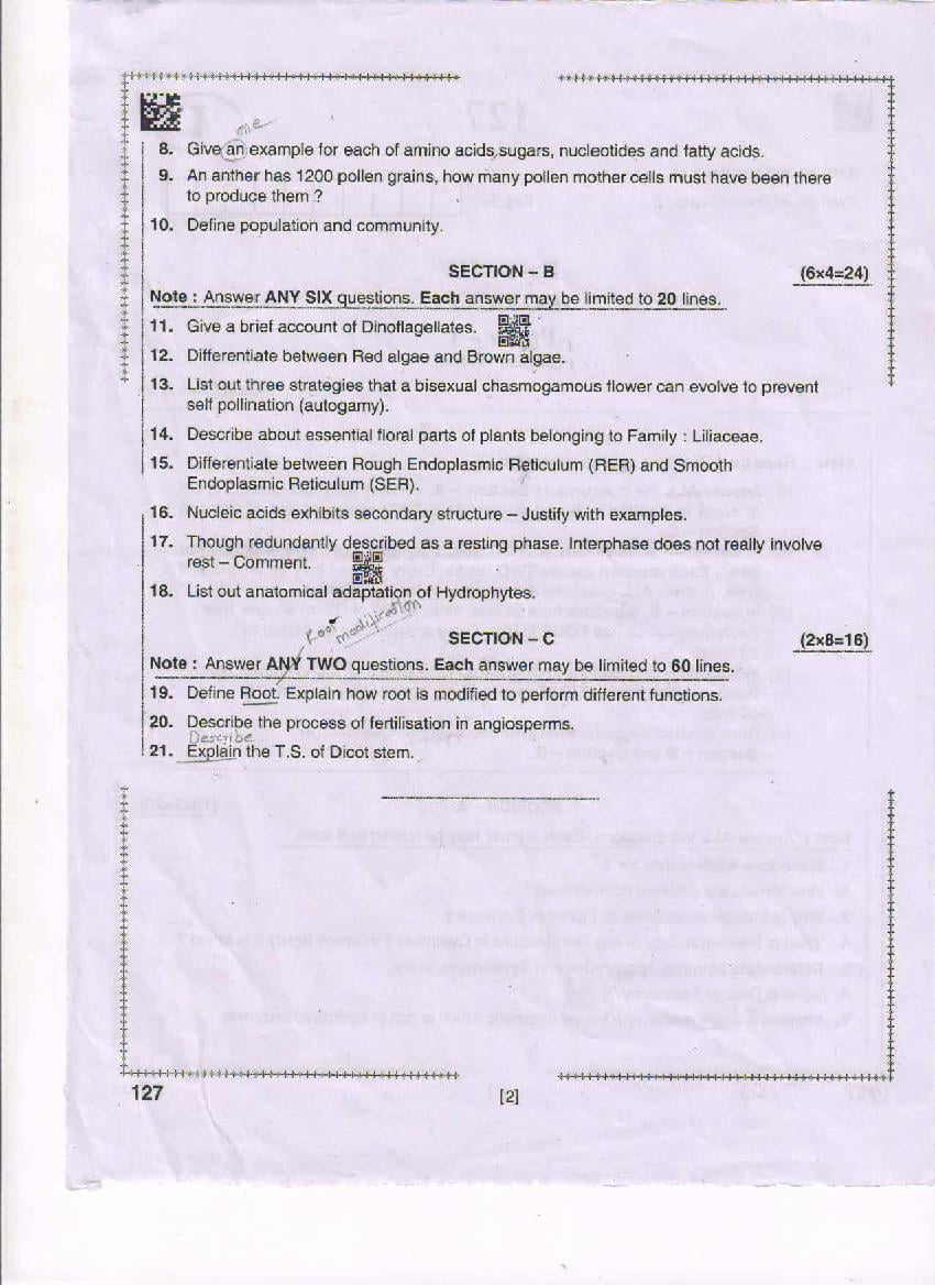 AP Inter 1st Year Botany Question Paper | AP PYQP PDF Download (2024 ... AP Inter 1st Year Botany Question Paper | AP PYQP PDF Download (2024 ...
