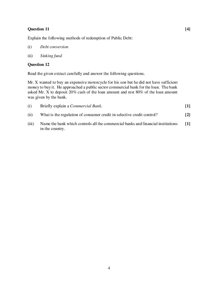 ISC Class 12 Sample Paper 2022 - Economics Specimen Question Paper