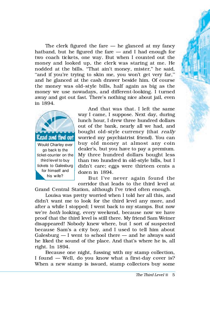 NCERT Book Class 12 English Chapter 1 The Third Level PDF NCERT Book Class 12 English Chapter 1 The Third Level PDF