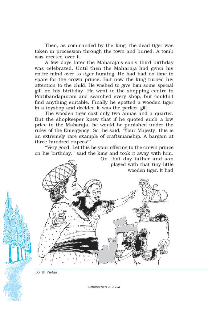 RBSE Book Class 12 English Vistas Chapter 2 The Tiger King Hindi