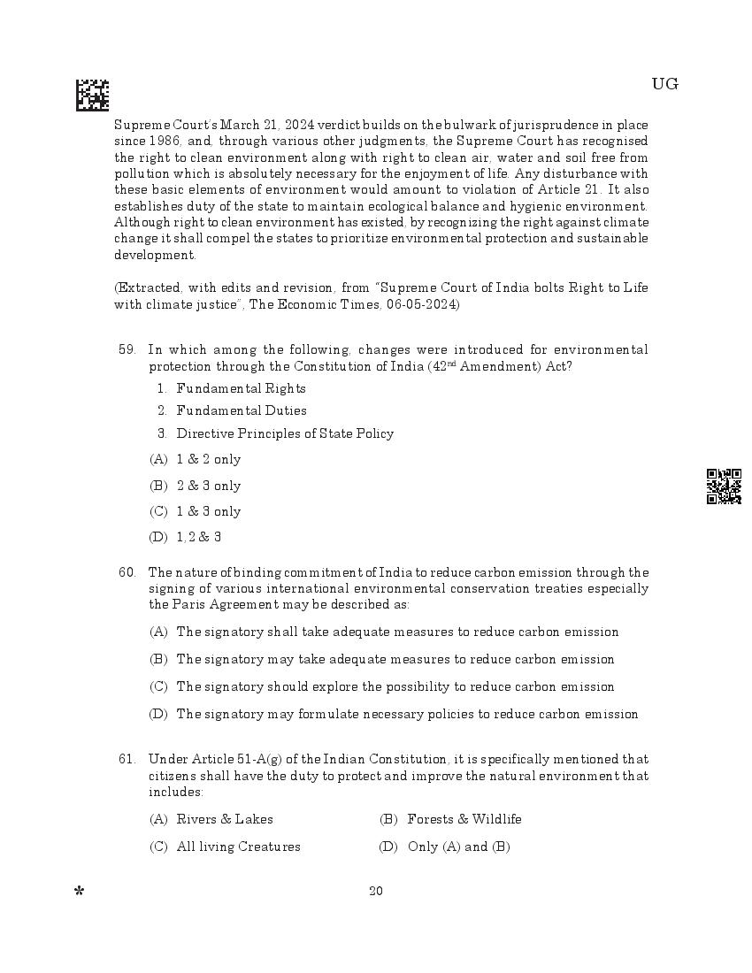 CLAT Question Paper 2025 Download Links: UG and PG Papers - AglaSem ...