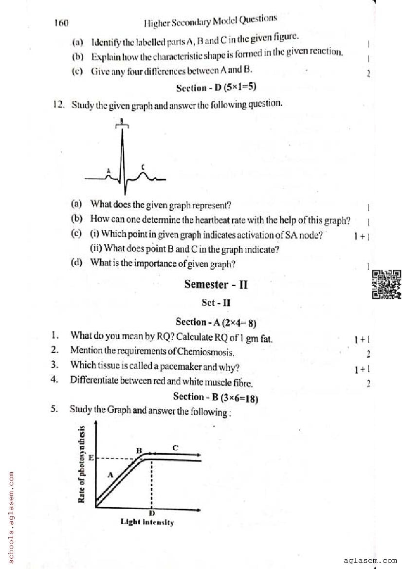 WBCHSE Class 11 Biology Semester 2 Model Question Paper 2026 - PDF ...