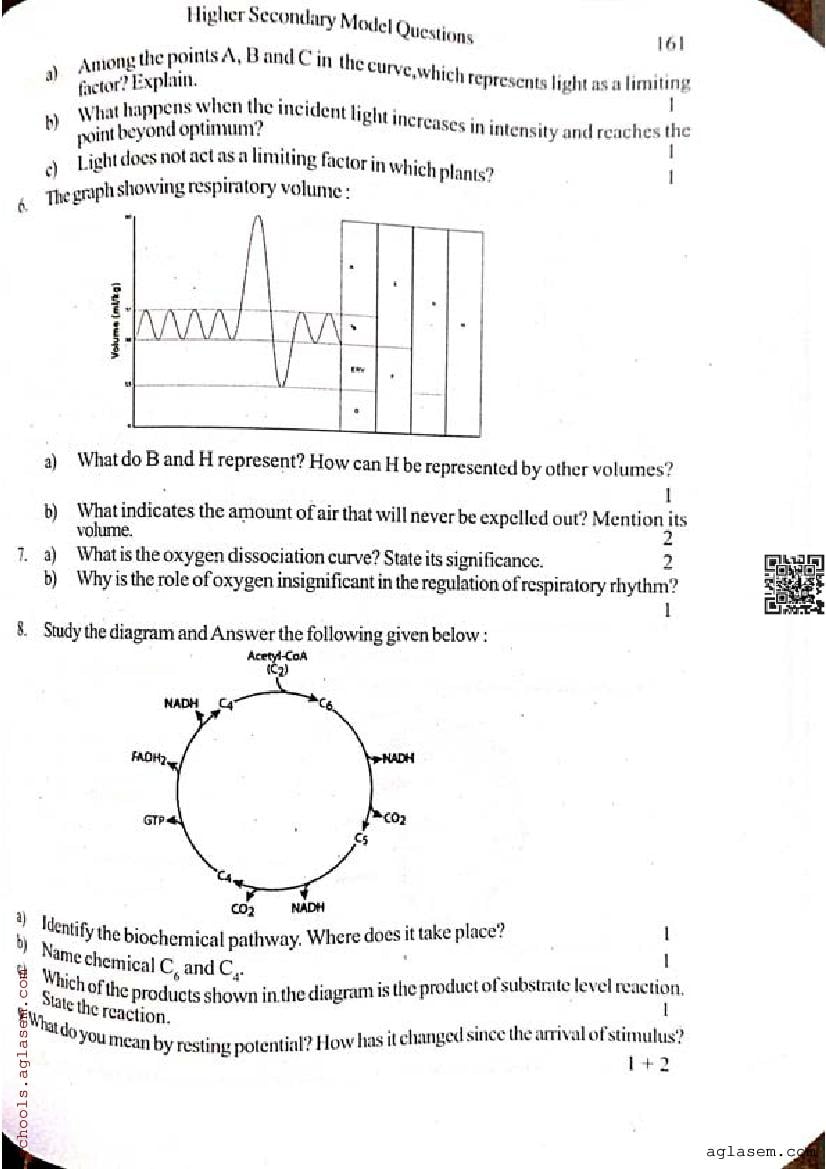 WBCHSE Class 11 Biology Semester 2 Model Question Paper 2026 - PDF ...