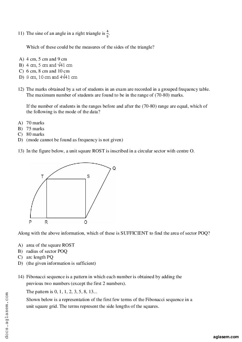 Class 10 Maths Sample Paper 2023 Download 10th Board Practice Papers