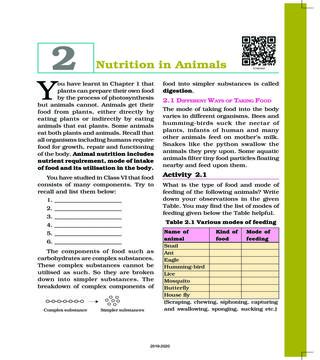 NCERT Book Class 7 Science Chapter 2 Nutrition in Animals