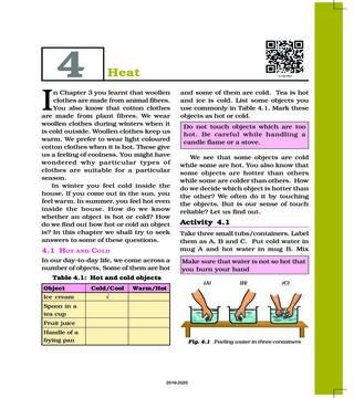 NCERT Book Class 7 Science Chapter 4 Heat