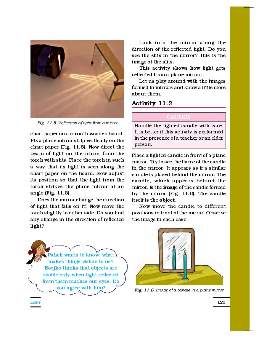 NCERT Book Class 7 Science Chapter 11 Light 2024 25 Session 
