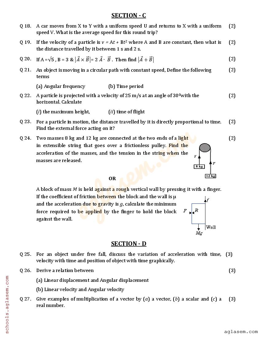 Class 11 Physics Half Yearly Question Paper 2024 Download 11th Half Class 11 Physics Half Yearly Question Paper 2024 Download 11th Half