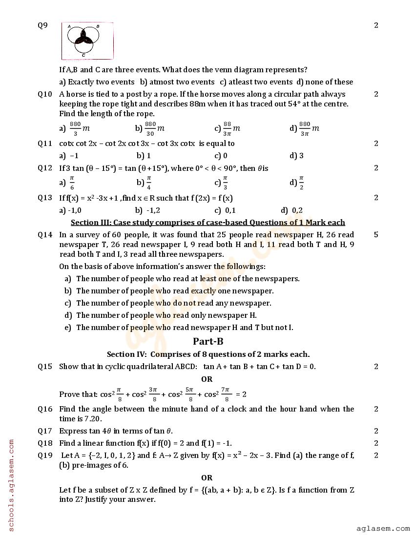 Class 11 Maths Half Yearly Question Paper 2024 Download 11th Half Class 11 Maths Half Yearly Question Paper 2024 Download 11th Half