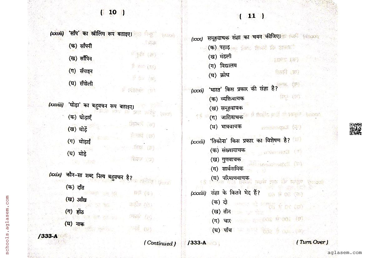 Odisha CHSE Class 12 Hindi MIL Question Paper 2024 (PDF) - AglaSem