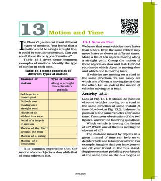 NCERT Book Class 7 Science Chapter 13 Motion and Time
