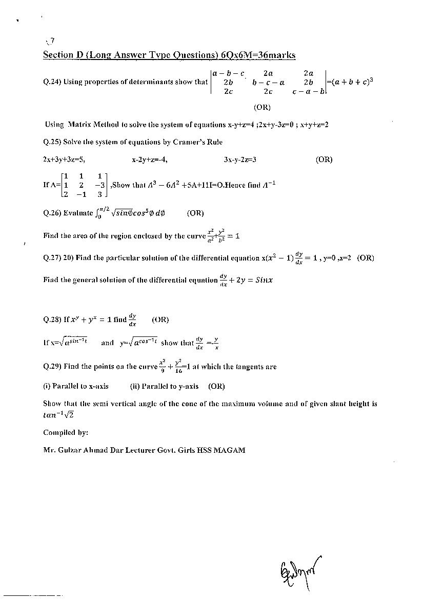 JKBOSE 12th Applied Maths Model Paper 2024 PDF NCERT Expert JKBOSE 12th Applied Maths Model Paper 2024 PDF NCERT Expert