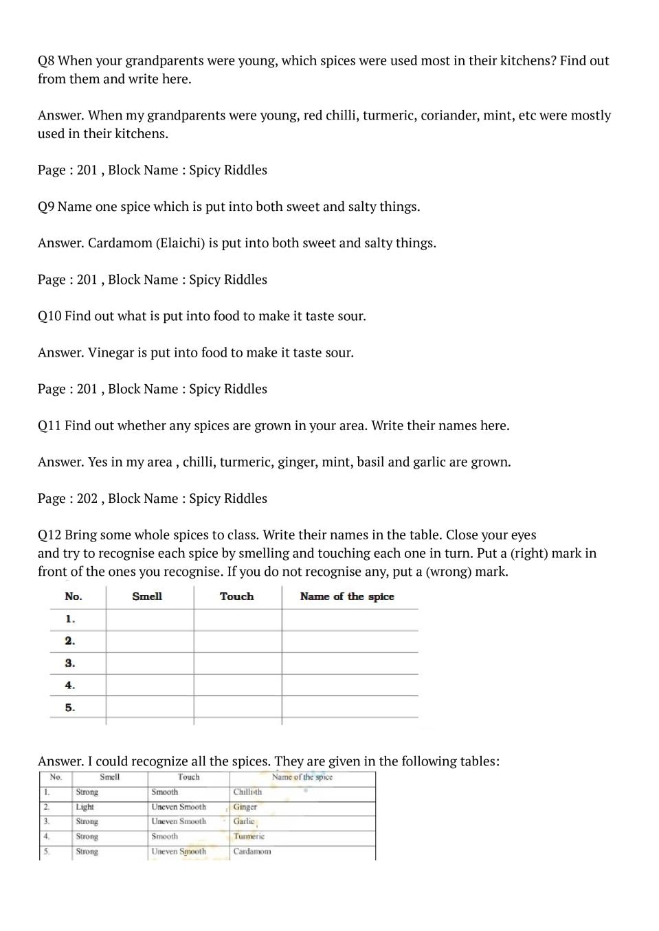 NCERT Solutions For Class 4 EVS Chapter 25 Spicy Riddles Class 4 EVS NCERT Solutions For Class 4 EVS Chapter 25 Spicy Riddles Class 4 EVS