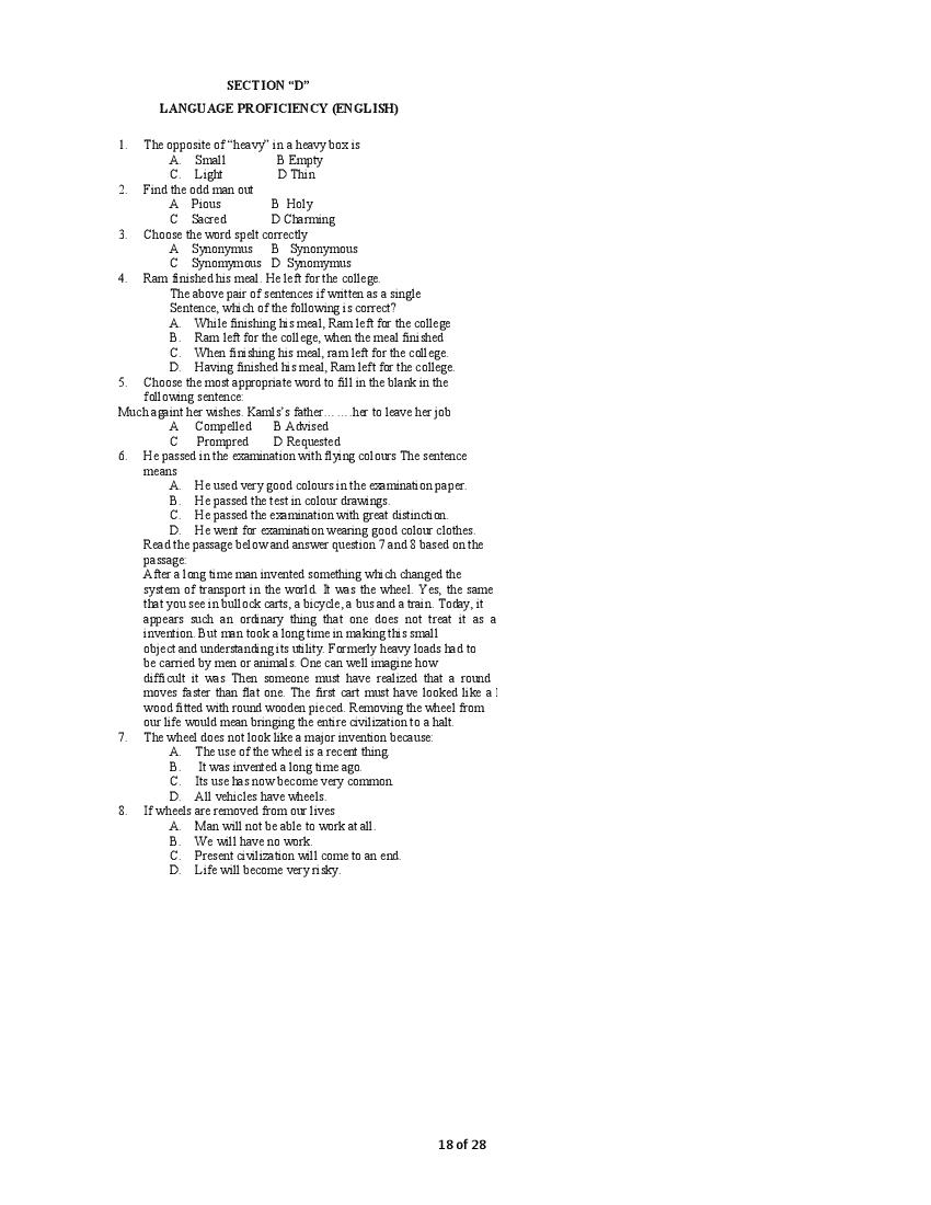 PTET Model Paper 2022 - Download Rajasthan BA/B.Sc-B.Ed, B.Ed Model ...