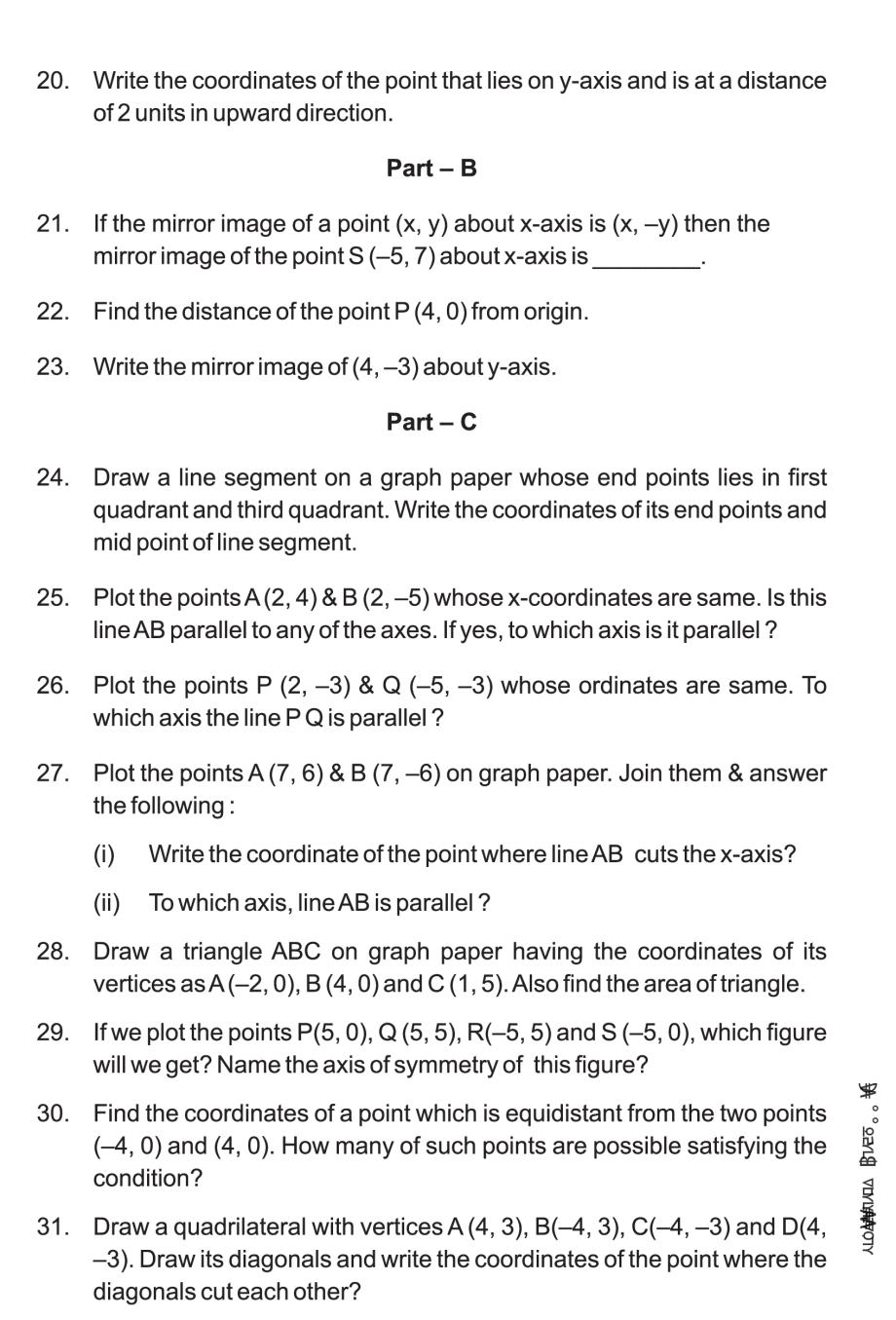 Class 9 Maths Notes For Coordinate Geometry PDF Study Material