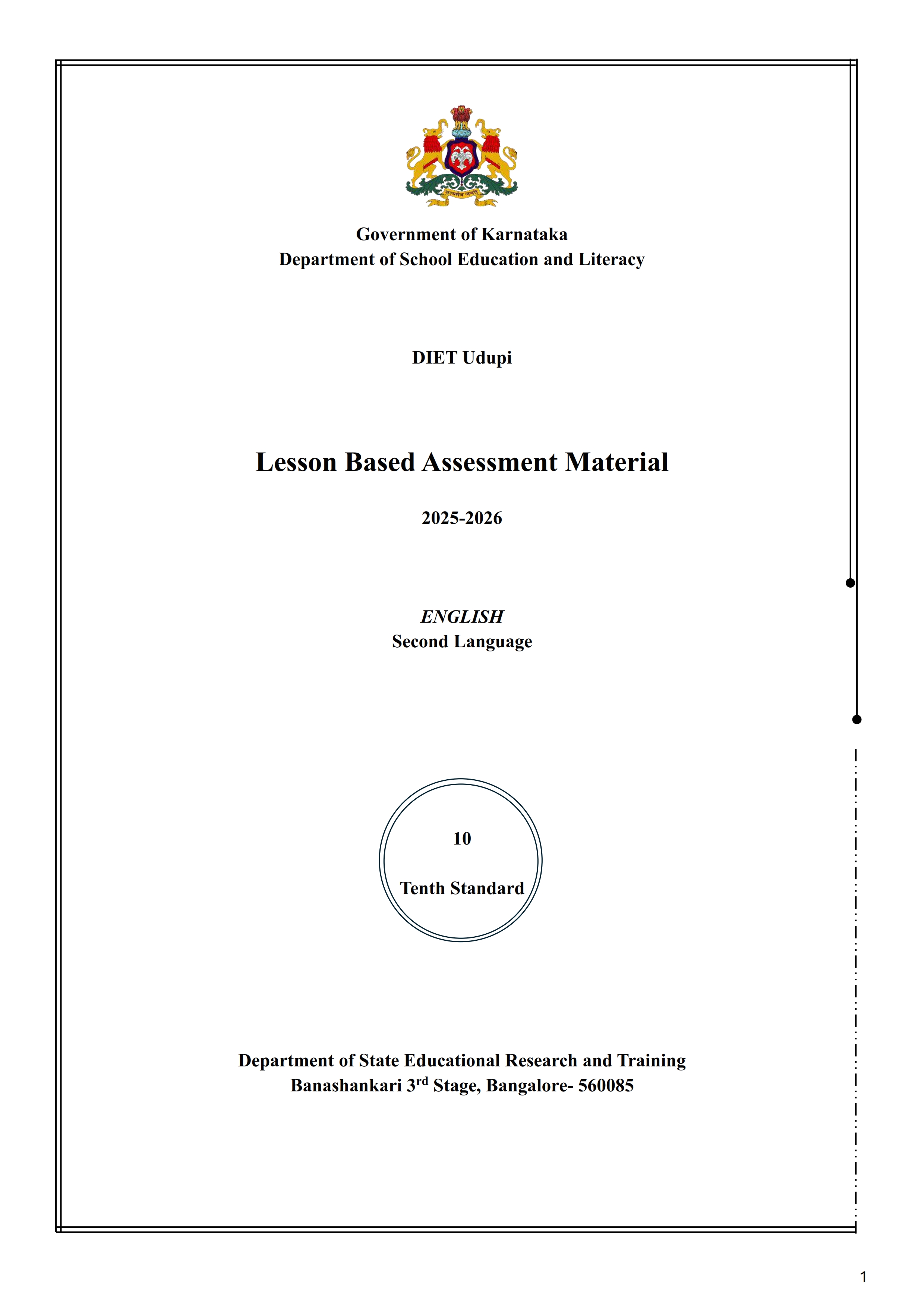 Karnataka SSLC Question Bank for English Second Language - Download ...