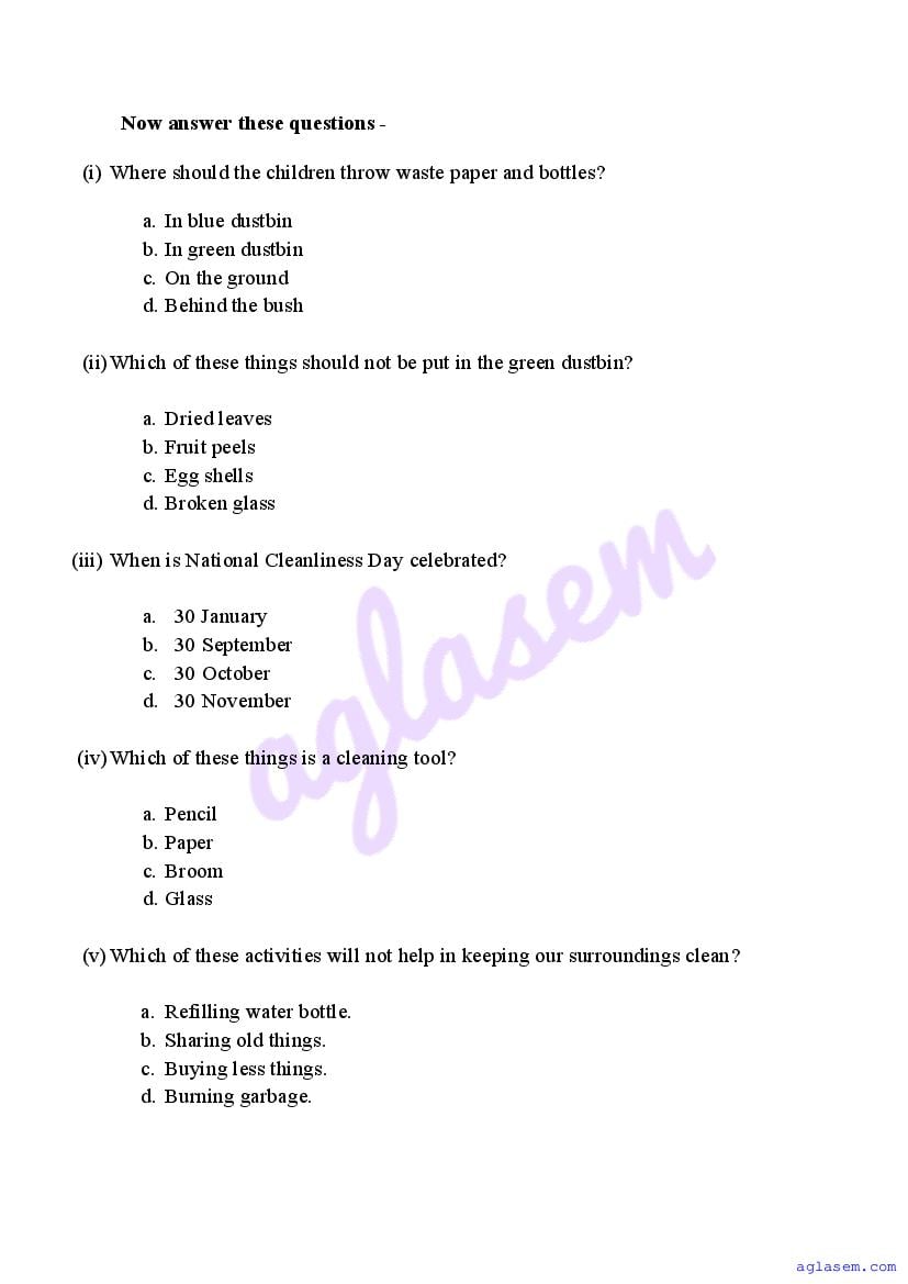 Class 3 EVS Sample Paper 2026 PDF - Download EVS Model Question Paper ...
