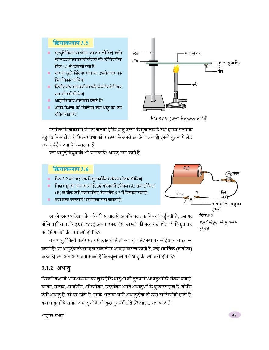 RBSE Book Class 10 Science (विज्ञान) Chapter 3 धातु एवं अधातु - Hindi ...