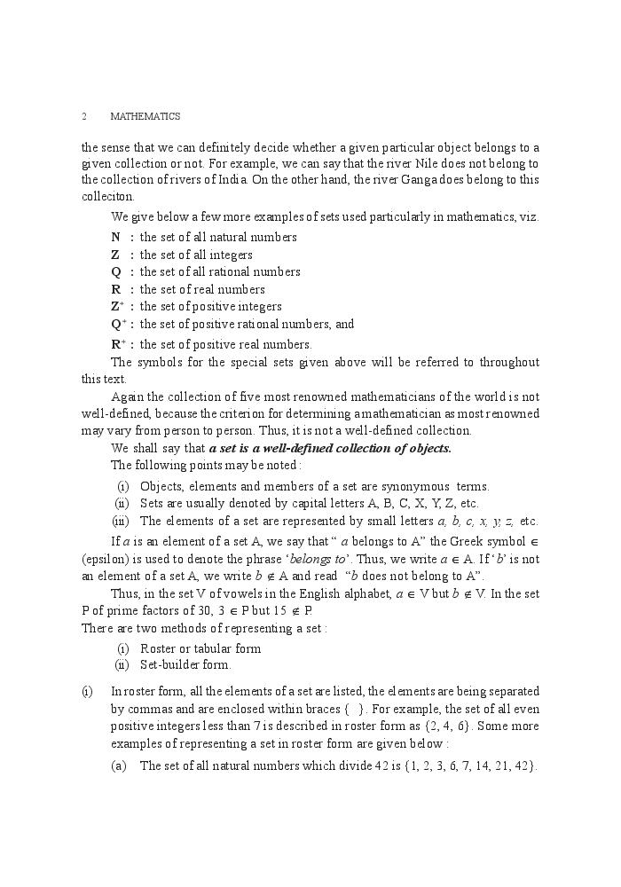 NCERT Book Class 11 Maths Chapter 1 Sets