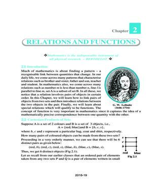NCERT Book Class 11 Maths Chapter 2 Relations and Functions