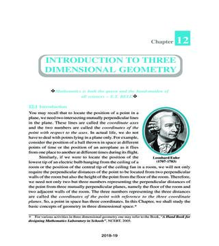 NCERT Book Class 11 Maths Chapter 12 Introduction to Three Dimensional ...