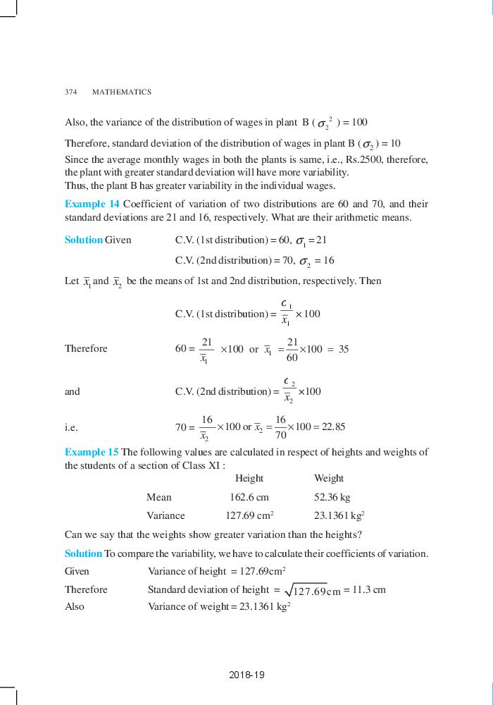 NCERT Book Class 11 Maths Chapter 15 Statistics
