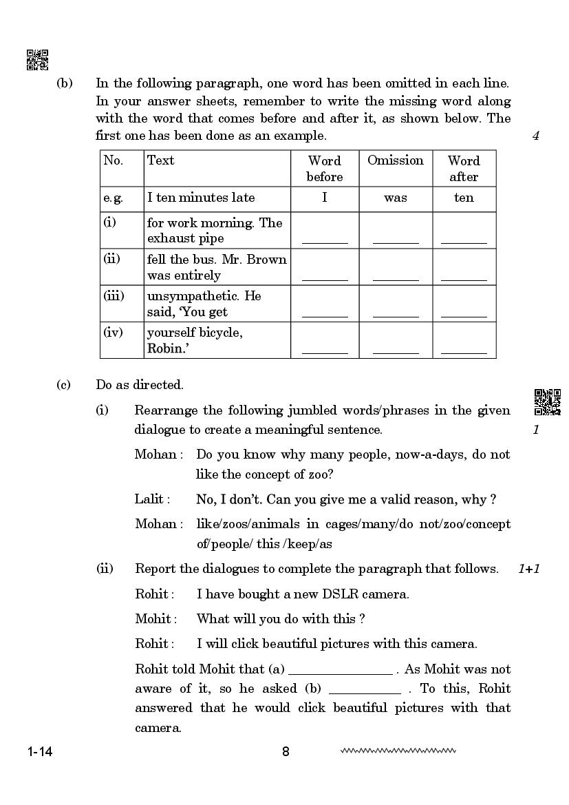 CBSE Class 10 English Communicative Question Paper 2024 (PDF ...