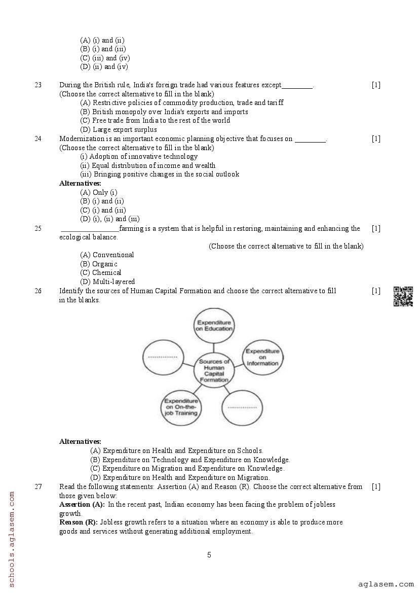 Class 12 Economics Mid Term Sample Paper 2025 PDF | Download PT1 / Term ...