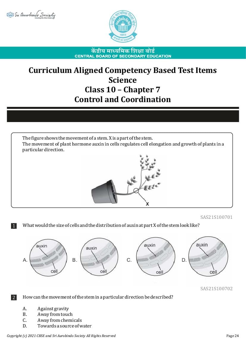 Class 10 Science Competency Based Questions 2025 - Download PDF - AglaSem