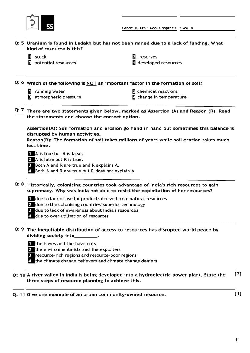 Class 10 Social Science Competency Based Questions 2025 - Download PDF ...