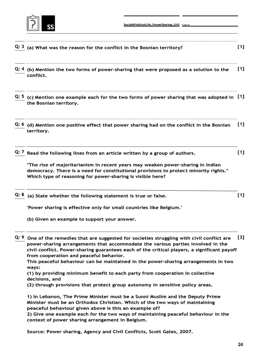 Class 10 Social Science Competency Based Questions 2025 - Download PDF ...