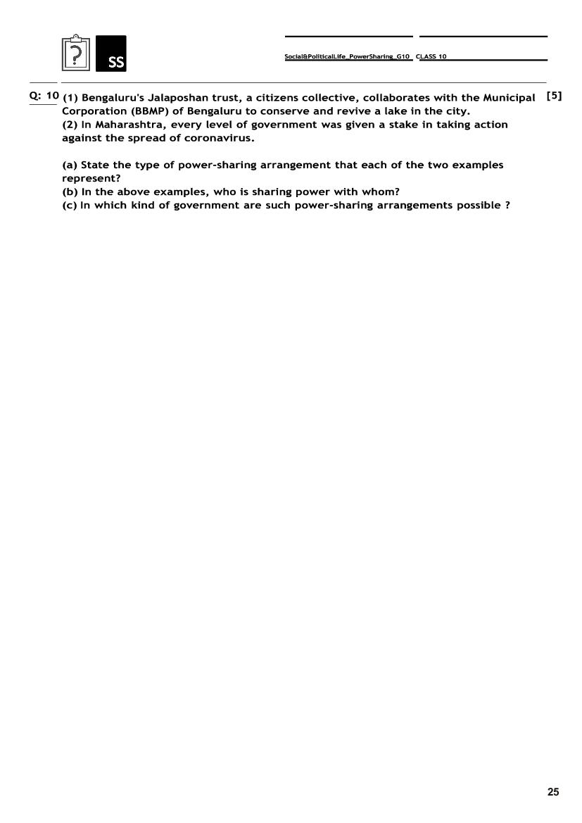 Class 10 Social Science Competency Based Questions 2025 - Download PDF ...