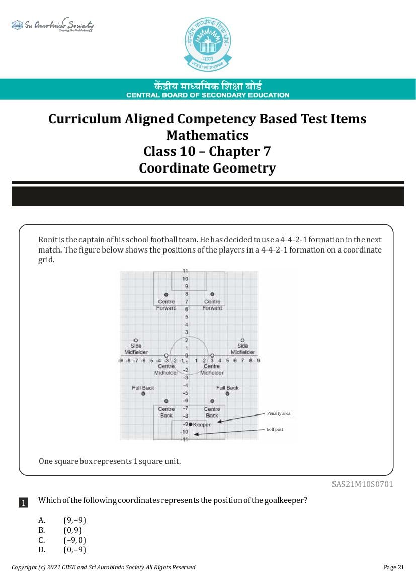 Class 10 Maths Competency Based Questions 2025 - Download PDF - AglaSem