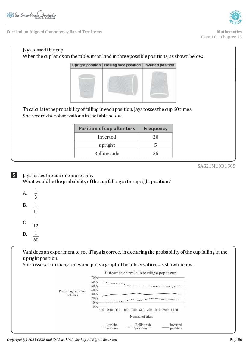 Class 10 Maths Competency Based Questions 2025 - Download PDF - AglaSem
