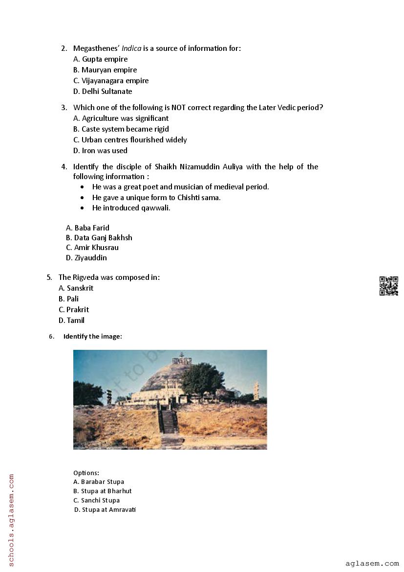 Class 12 History Mid Term Sample Paper 2025 PDF | Download PT1 / Term 1 ...