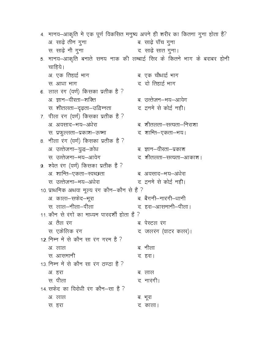 UP Board Class 9 Model Paper 2022 Ranjan Kala