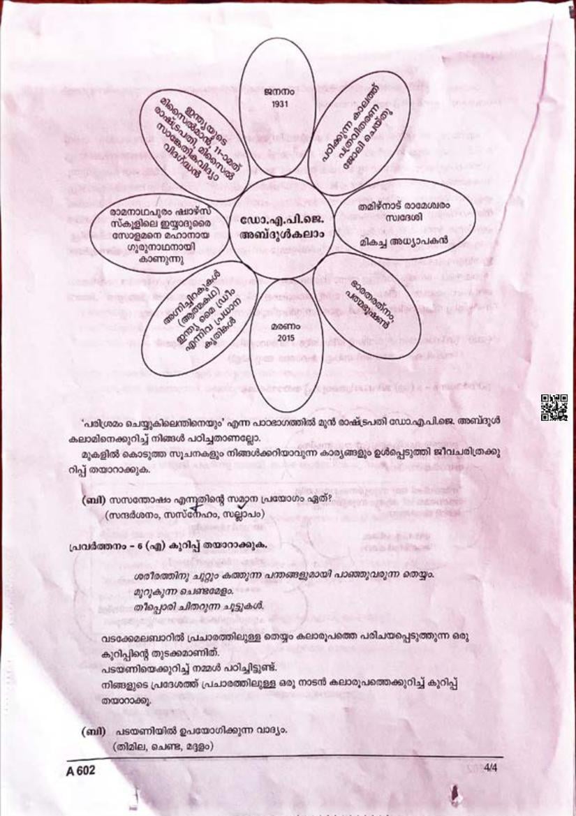 Class 6 Malayalam I Christmas Exam Question Paper 2024 | Kerala Std 6 ...