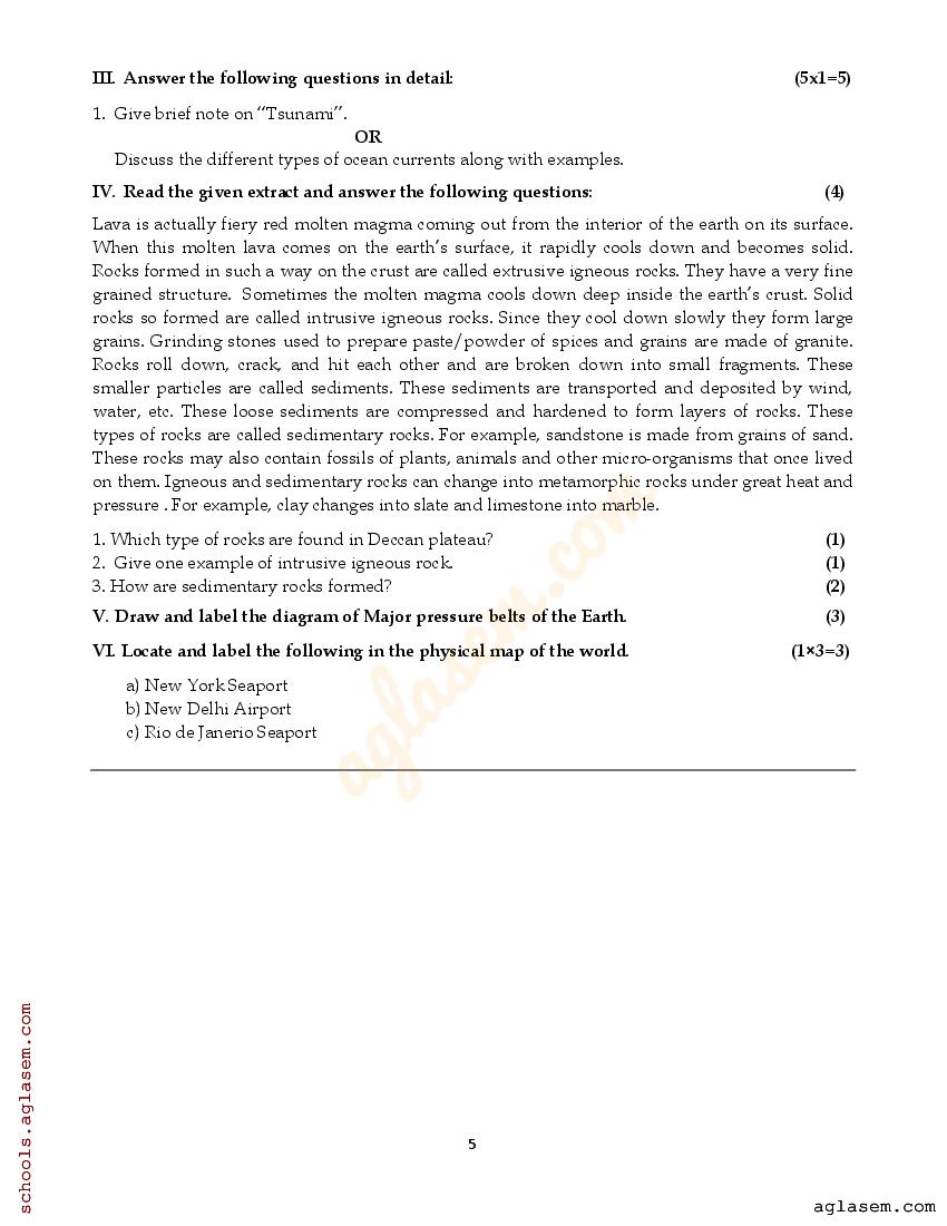 Class 7 Social Science Question Paper 2023 (PDF) - 7th Annual Exam Social Science Question Paper