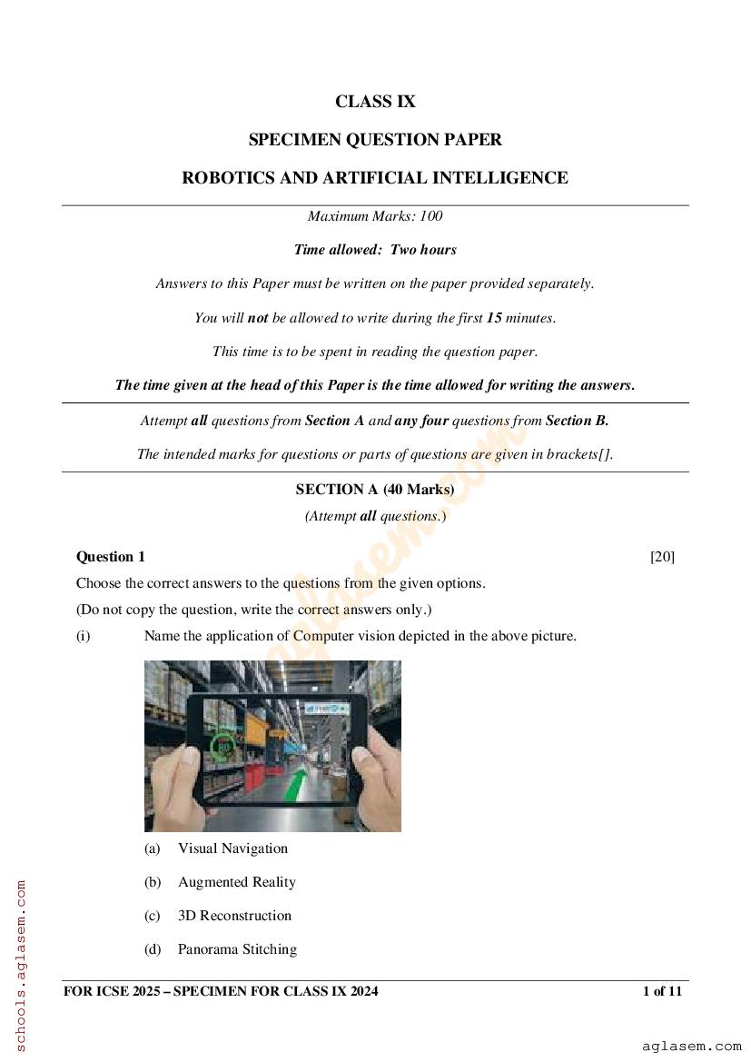 ICSE Class 9 Sample Paper 2020 English Literature