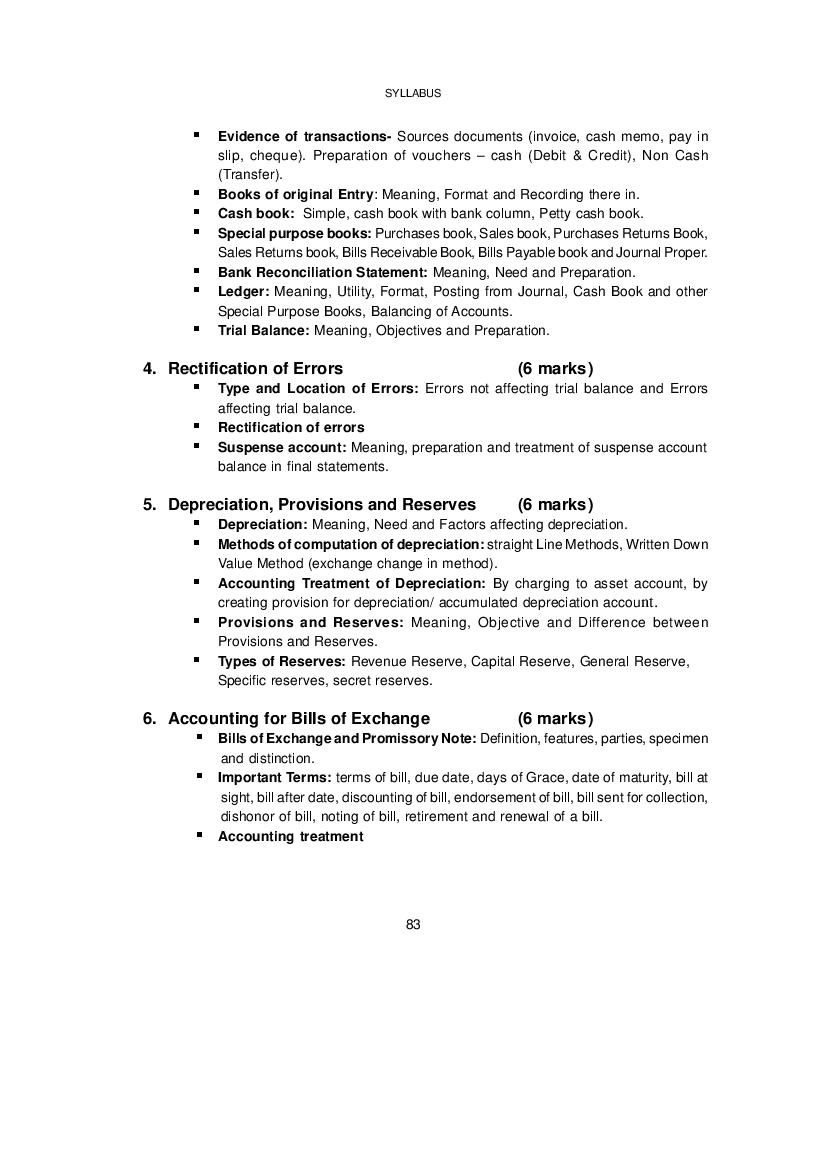 WBCHSE Class 11 Accountancy Syllabus 2023 PDF West Bengal Board