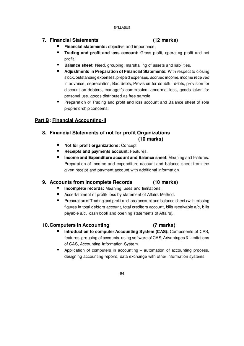 WBCHSE Class 11 Accountancy Syllabus 2023 PDF West Bengal Board