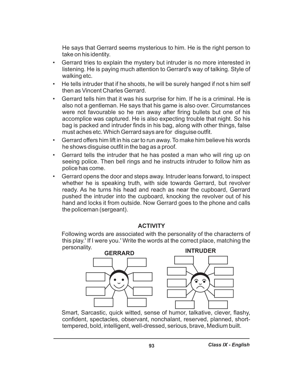Class 9 English If I Were You Notes Important Question Practice Paper