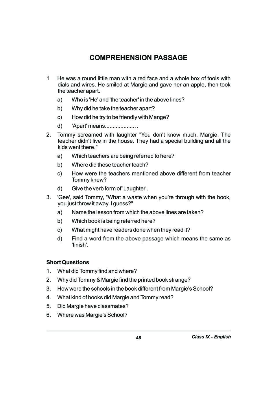 The Fun They Had Notes For Class 9 English PDF OneEdu24