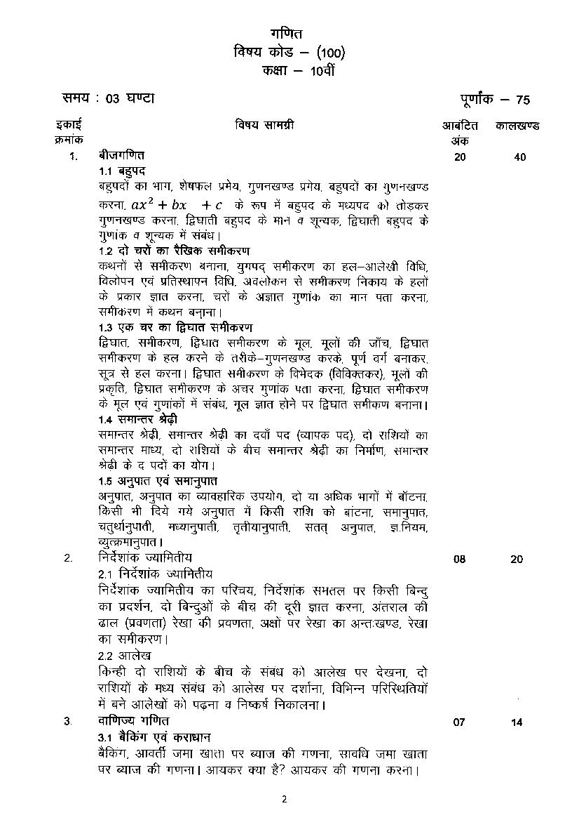 CGBSE 10th Maths Syllabus 2024 PDF CG Board Class 10 Maths Syllabus CGBSE 10th Maths Syllabus 2024 PDF CG Board Class 10 Maths Syllabus