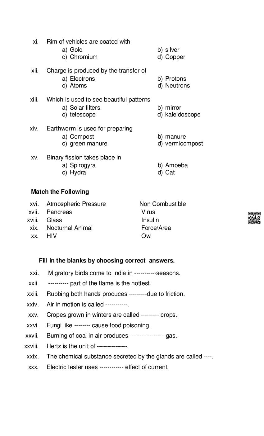 PSEB 8th Science Sample Paper 2025 (PDF) | Download Punjab Board Model Paper for Class 8 Science ...